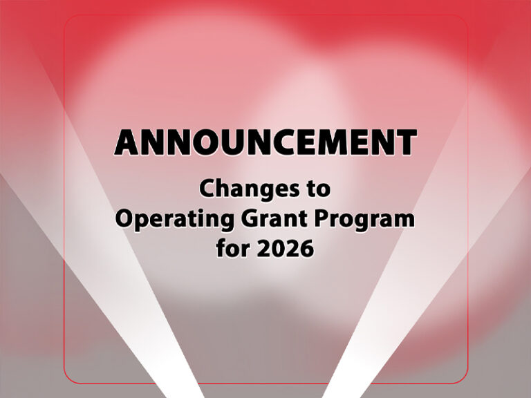 Changes to 2026 Operating Grant Program | Announcement | Calgary Arts ...